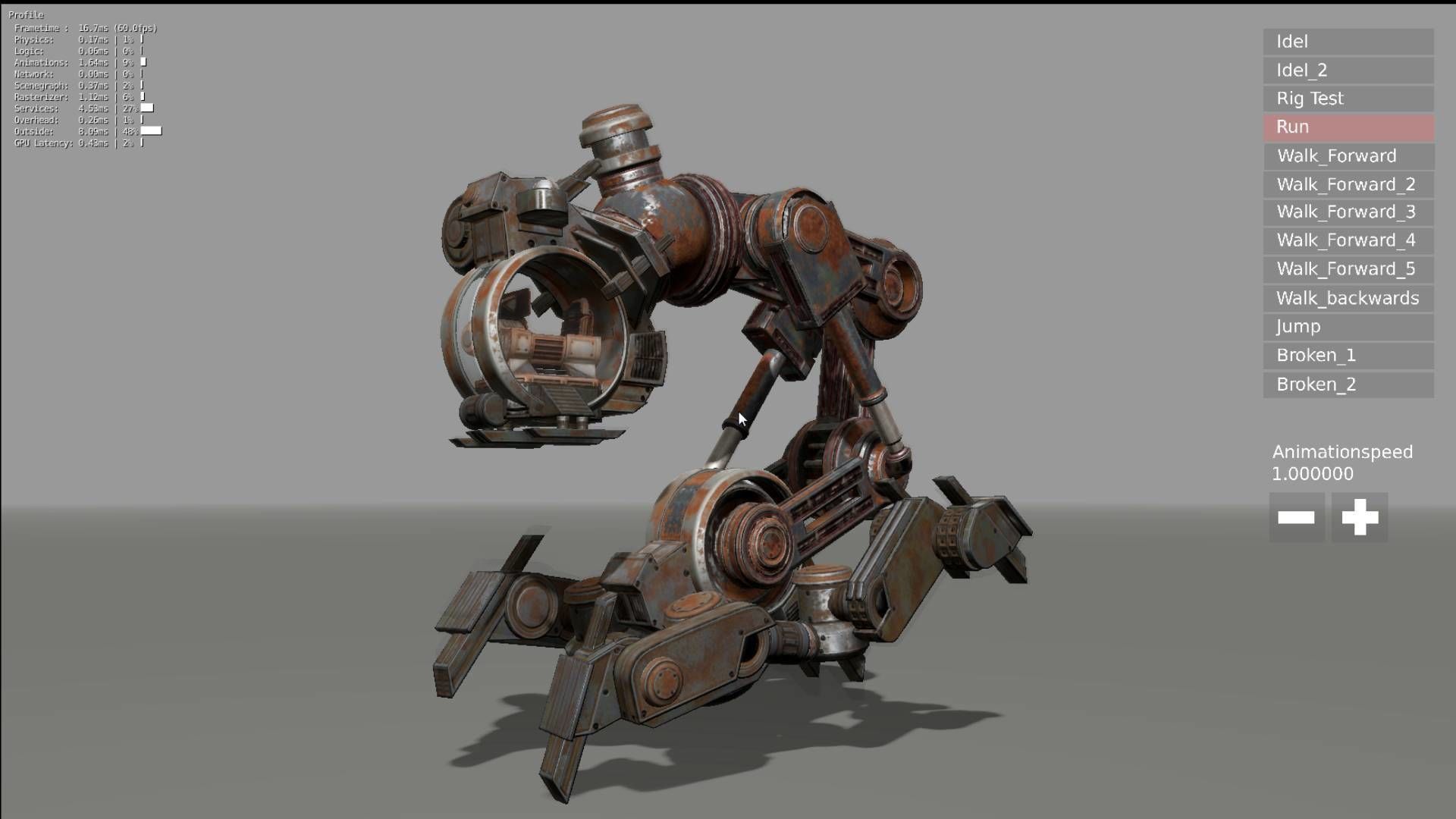 Blender Game Engine Mech Neck Walker free VR / AR / low-poly 3D model ...