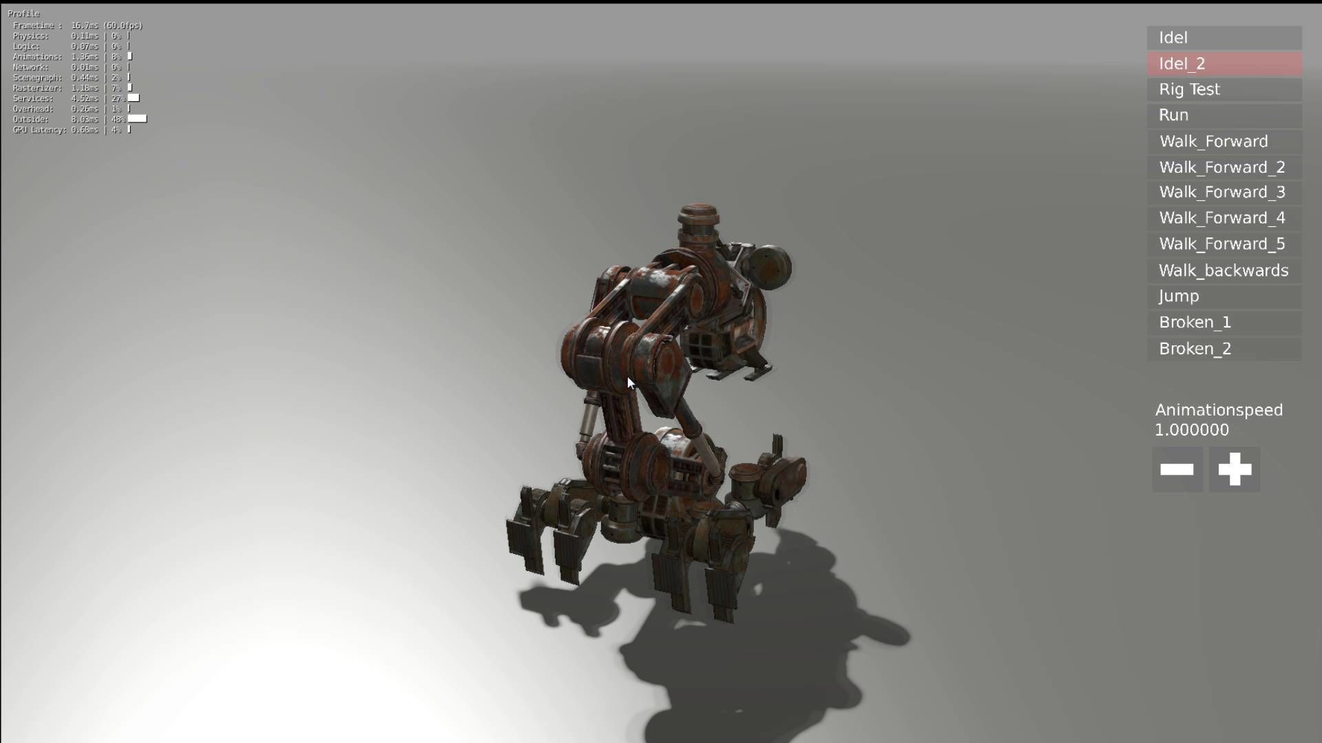 Blender Game Engine Mech Neck Walker free VR / AR / low-poly 3D model ...