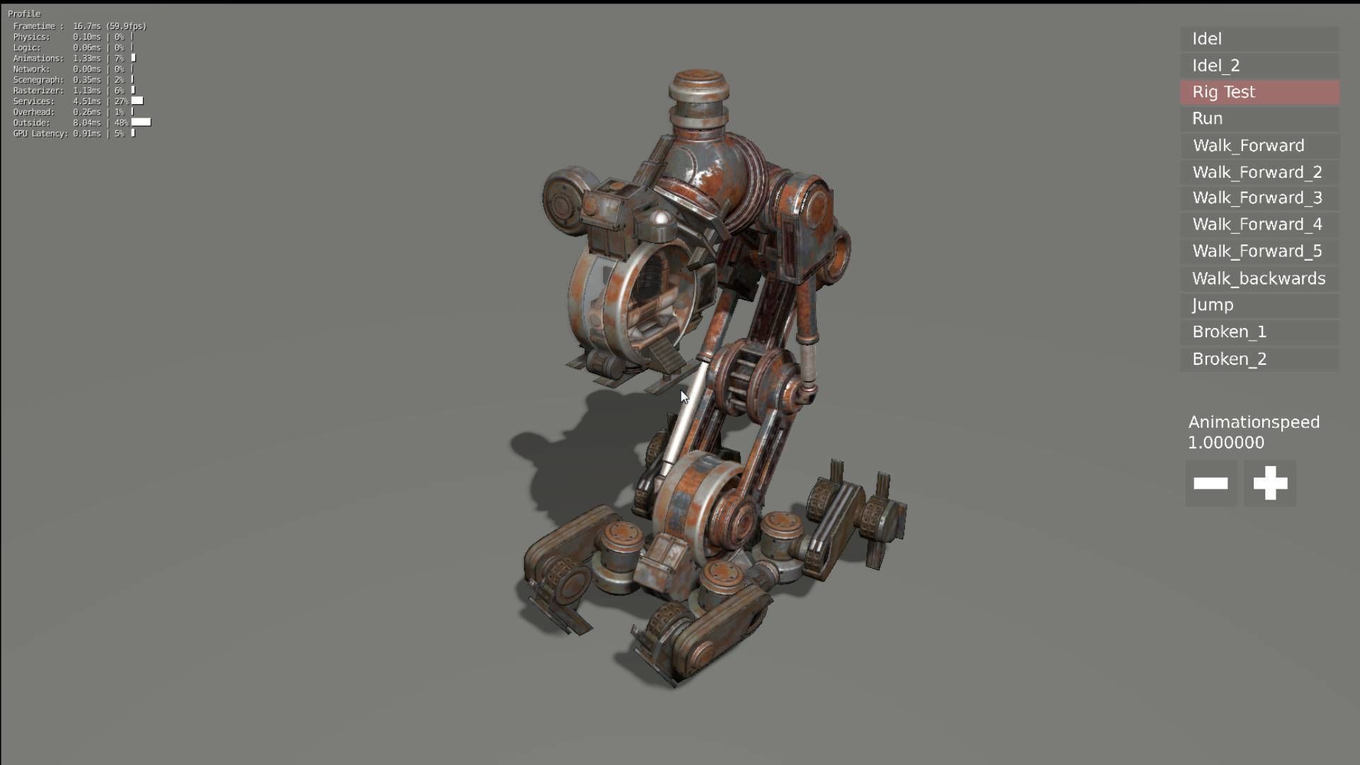 Blender Game Engine Mech Neck Walker free VR / AR / low-poly 3D model ...