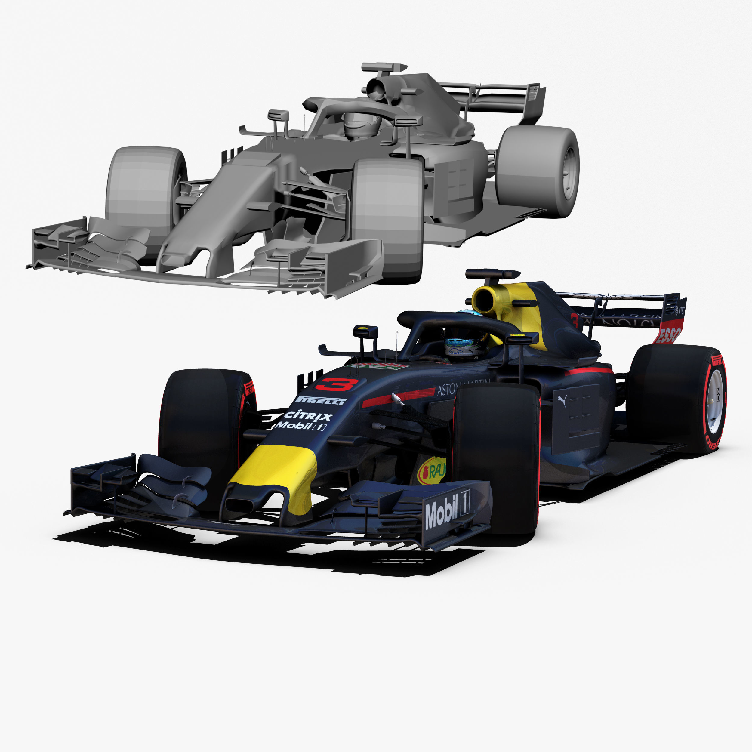 3D model Formula 1 car 2018 VR / AR / low-poly rigged | CGTrader