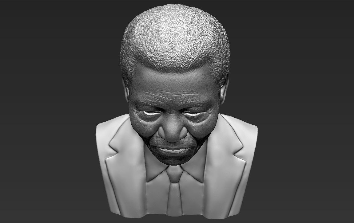 Nelson Mandela bust 3D printing ready stl obj formats 3D model 3D ...