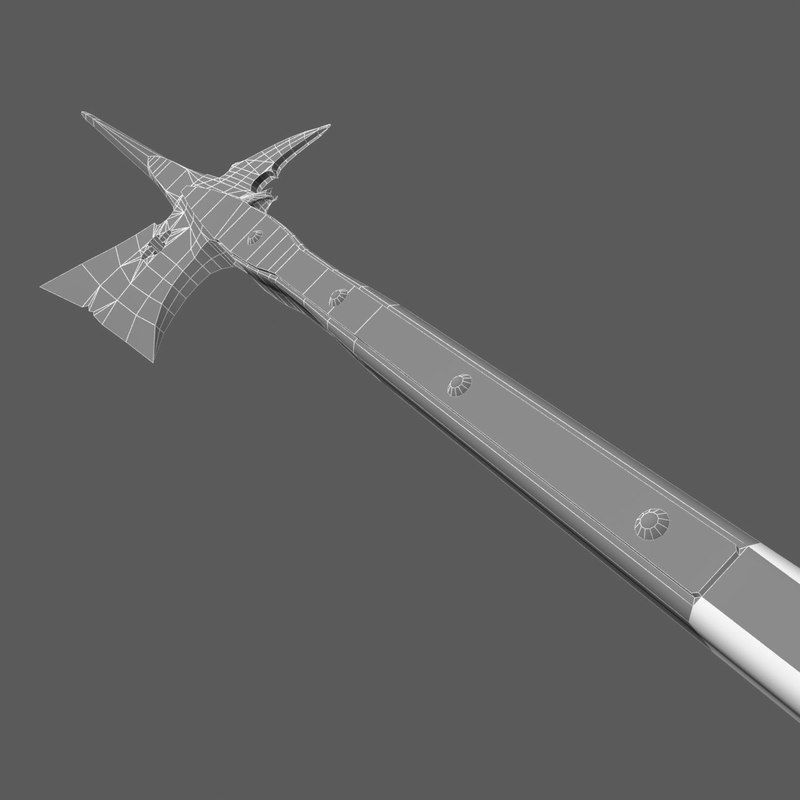 Swiss halberd 3D model | CGTrader