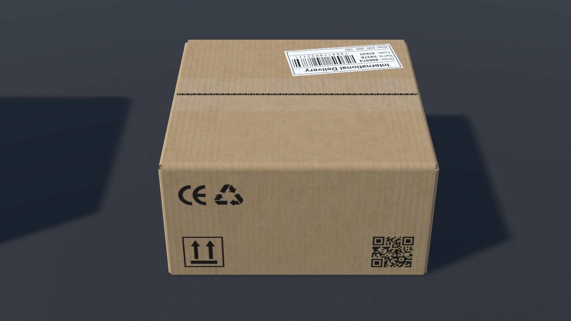3D model PBR Cardboard Boxes Animated And Destructible VR / AR / low ...