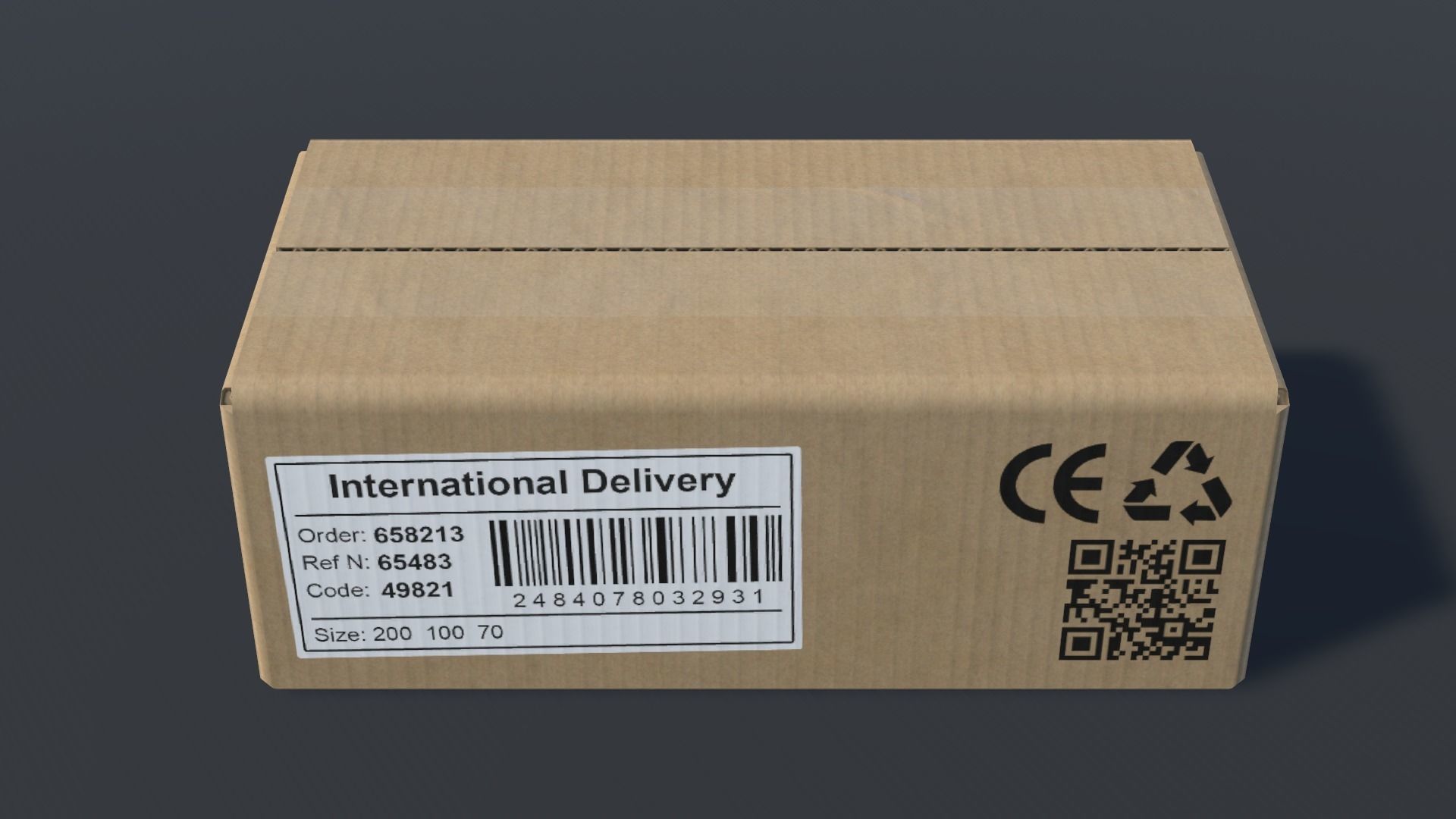 3D model PBR Cardboard Boxes Animated And Destructible VR / AR / low ...