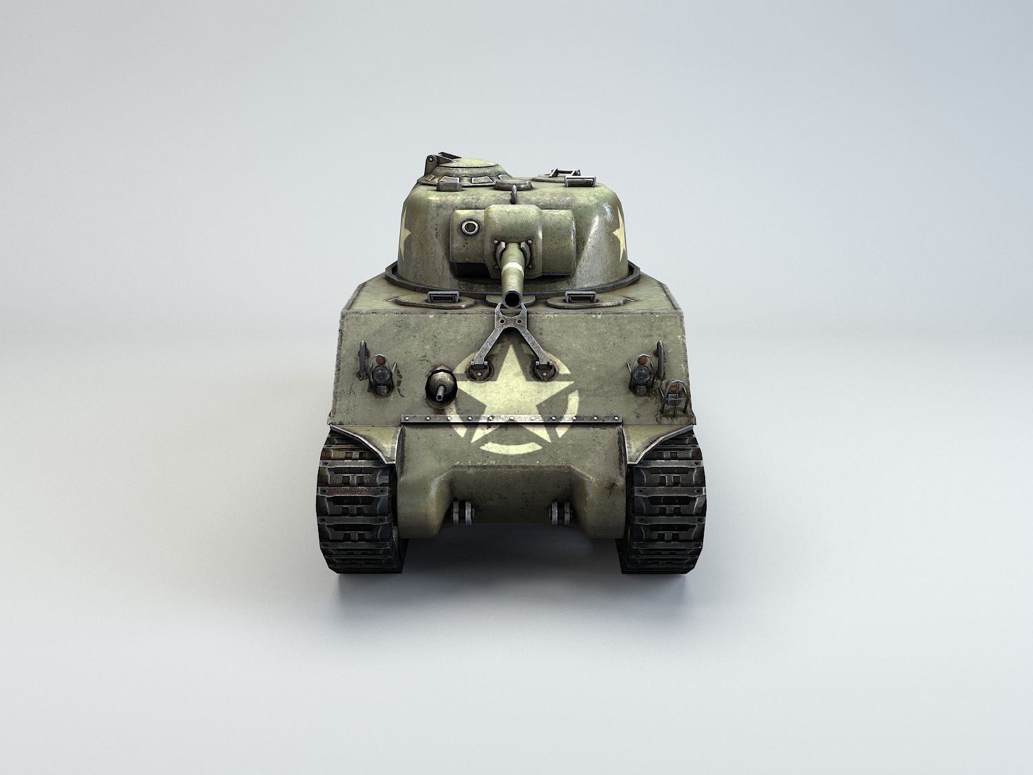 3D model Low Poly M4A3 Sherman Medium Tank VR / AR / low-poly | CGTrader