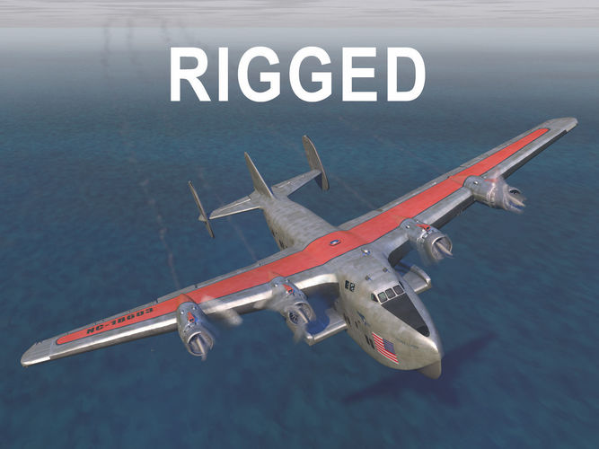 Yankee Clipper Flying Boat 3D model rigged | CGTrader