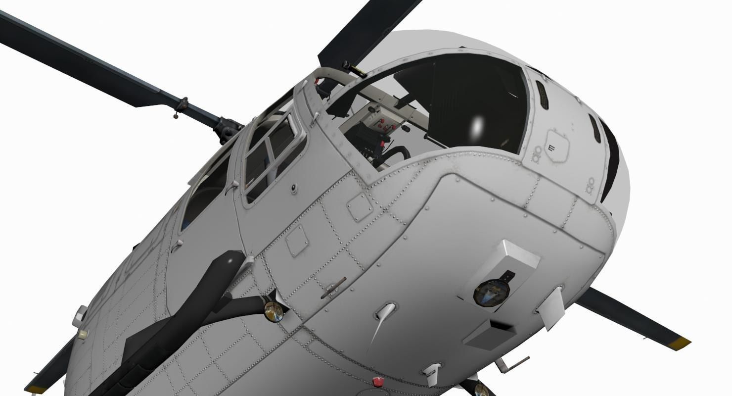 MBB BO-105 3D model animated | CGTrader