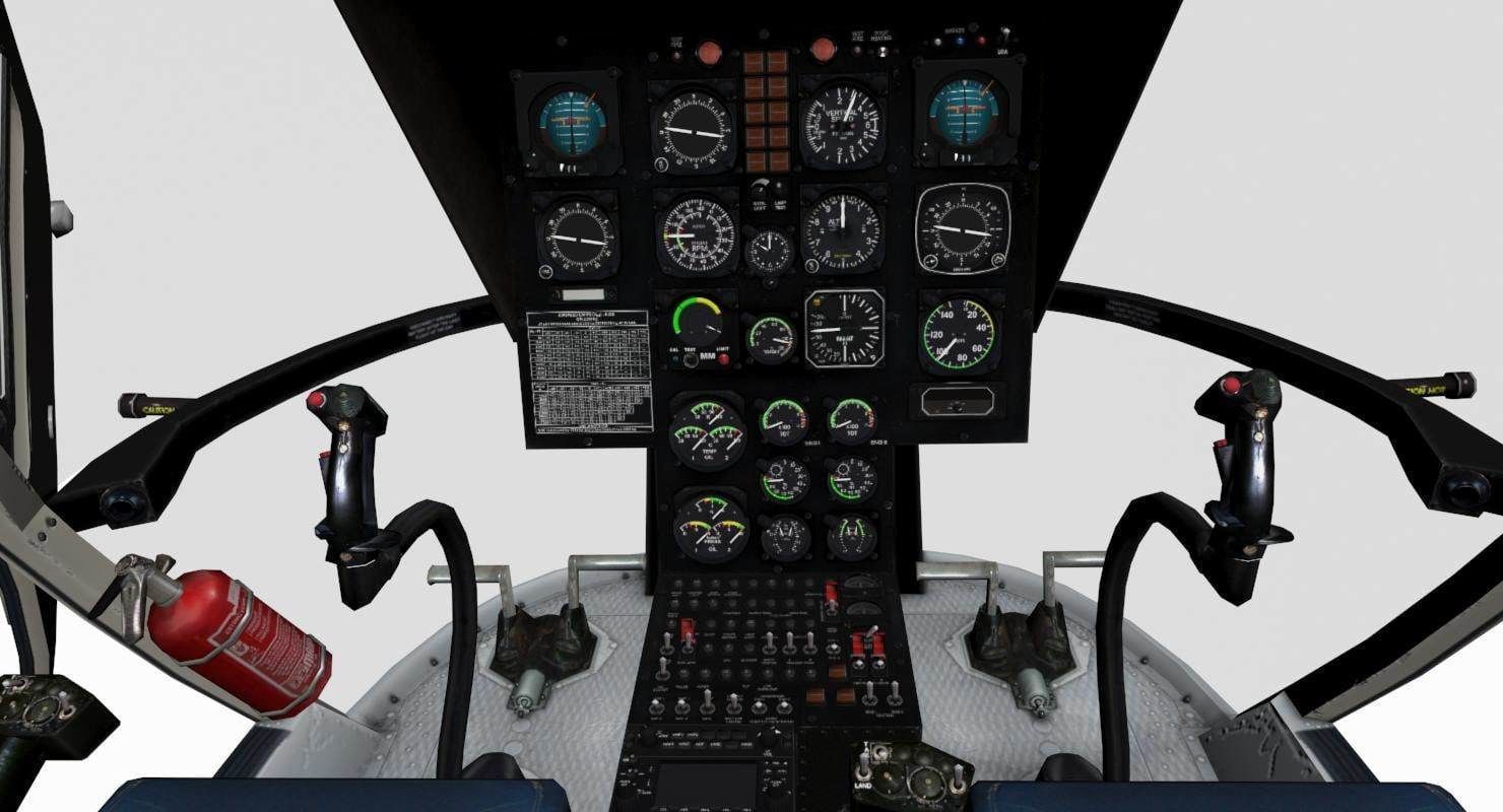 MBB BO-105 3D model animated | CGTrader