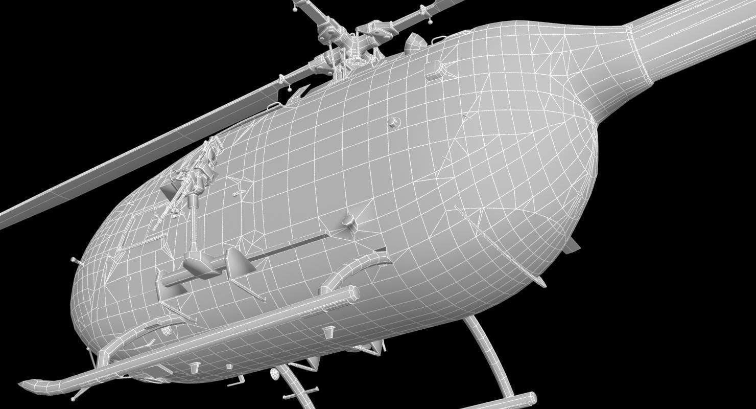 MBB BO-105M 3D model animated | CGTrader
