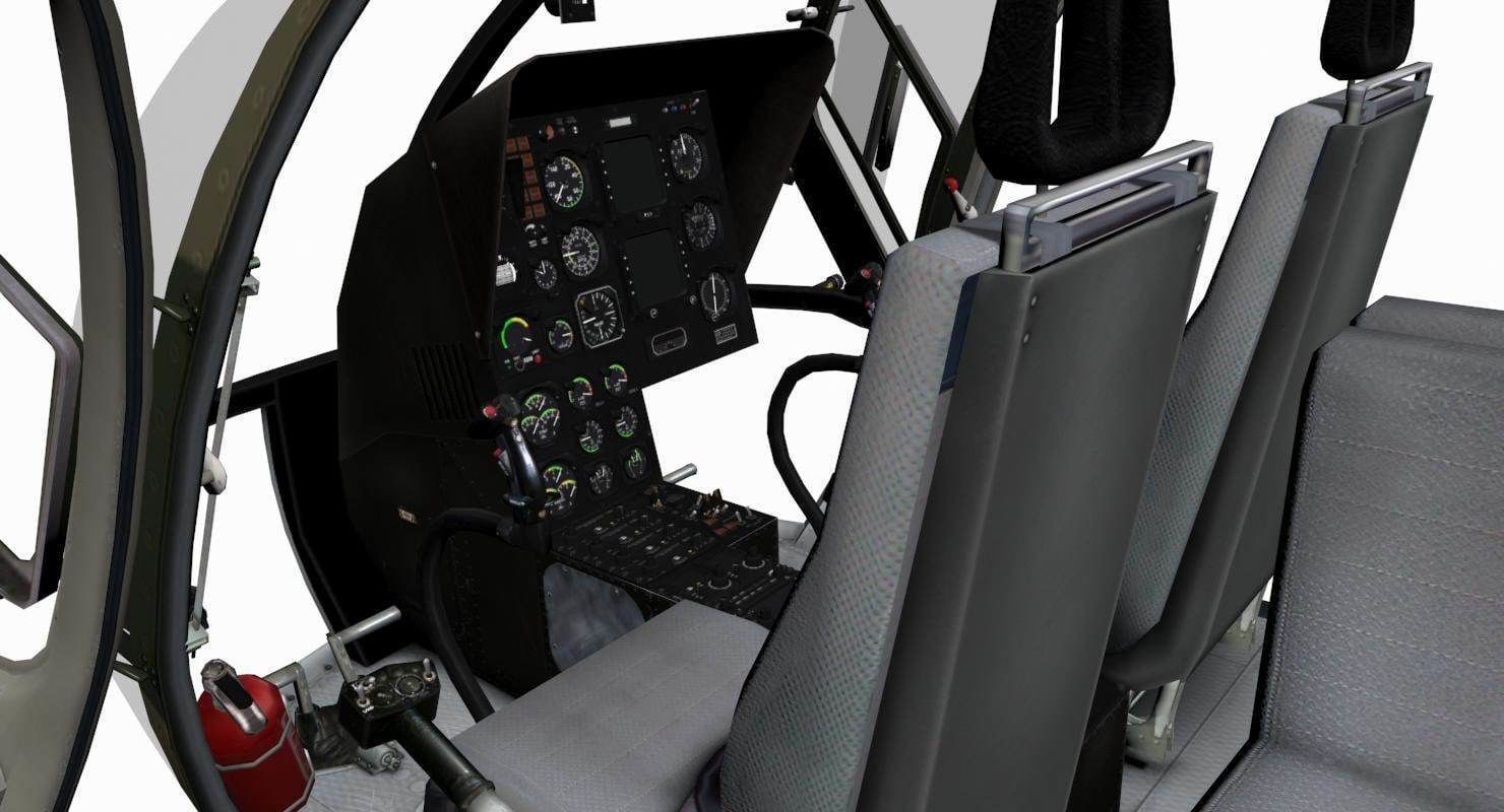 MBB BO-105M 3D model animated | CGTrader