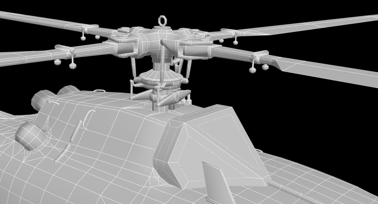 MBB BO-105M 3D model animated | CGTrader