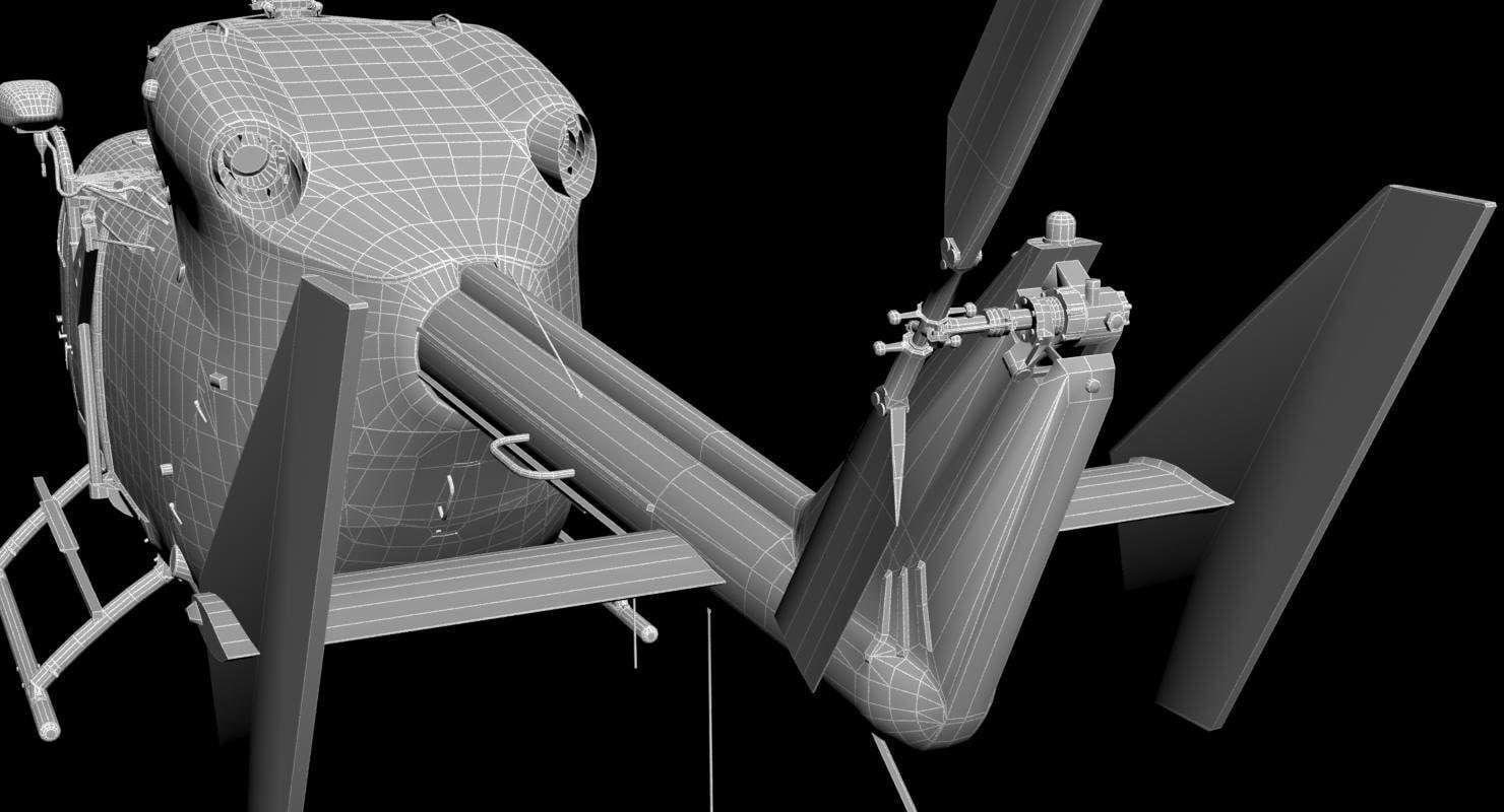 MBB-Kawasaki BK-117 3D model animated | CGTrader