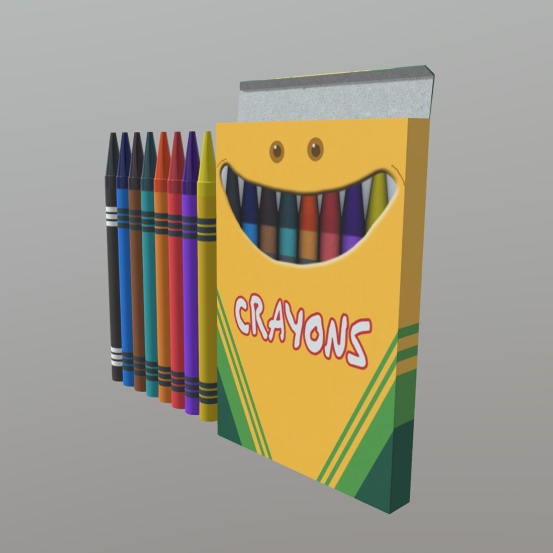 CC0 - Crayons free VR / AR / low-poly 3D model | CGTrader