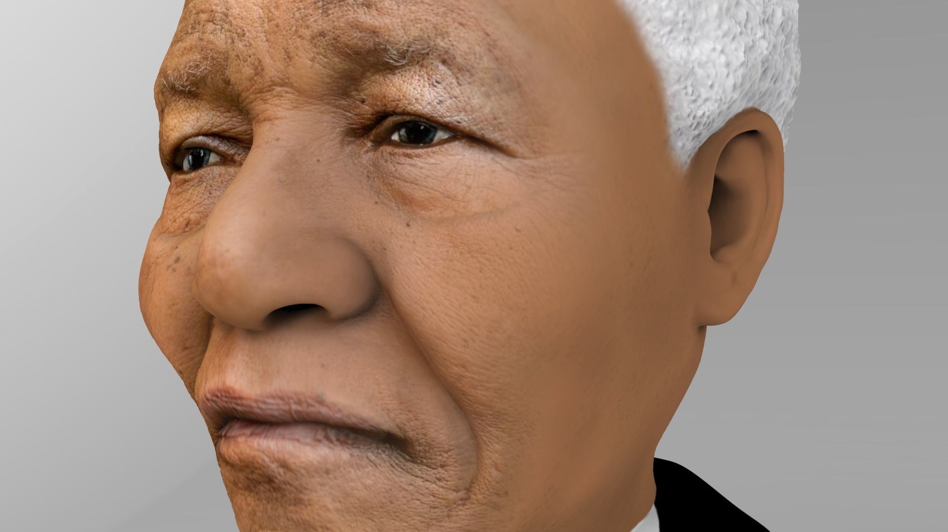 Nelson Mandela bust ready for full color 3D printing 3D model 3D ...