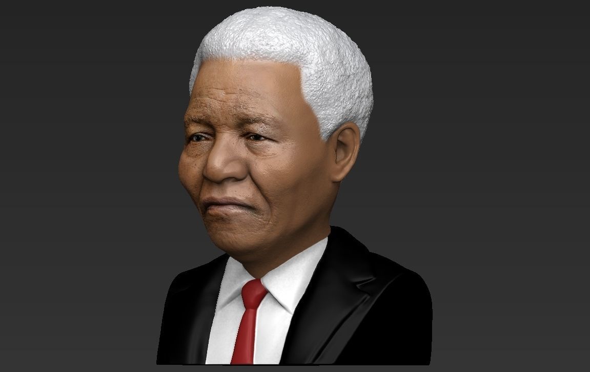Nelson Mandela bust ready for full color 3D printing 3D model 3D ...