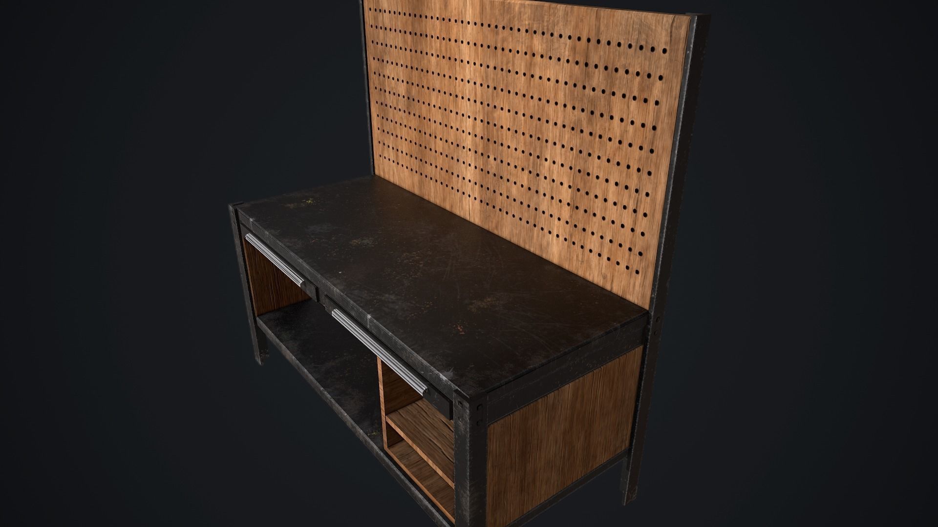 3D model Work Bench PBR Game Ready Low Poly VR / AR / low-poly | CGTrader