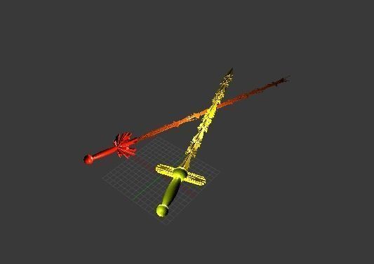 carrot and lemon sword 3D model | CGTrader