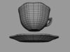 3D model Teacup and Sacuer Blue Glazed VR / AR / low-poly | CGTrader