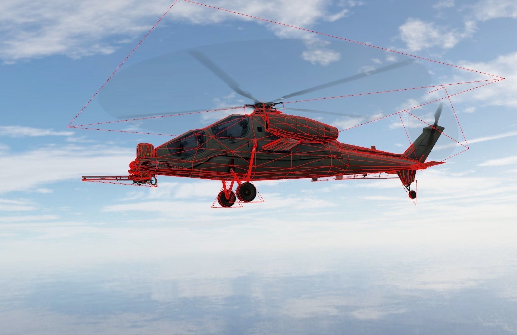 3D model Agusta A129 Mangusta gunship helicpter VR / AR / low-poly ...