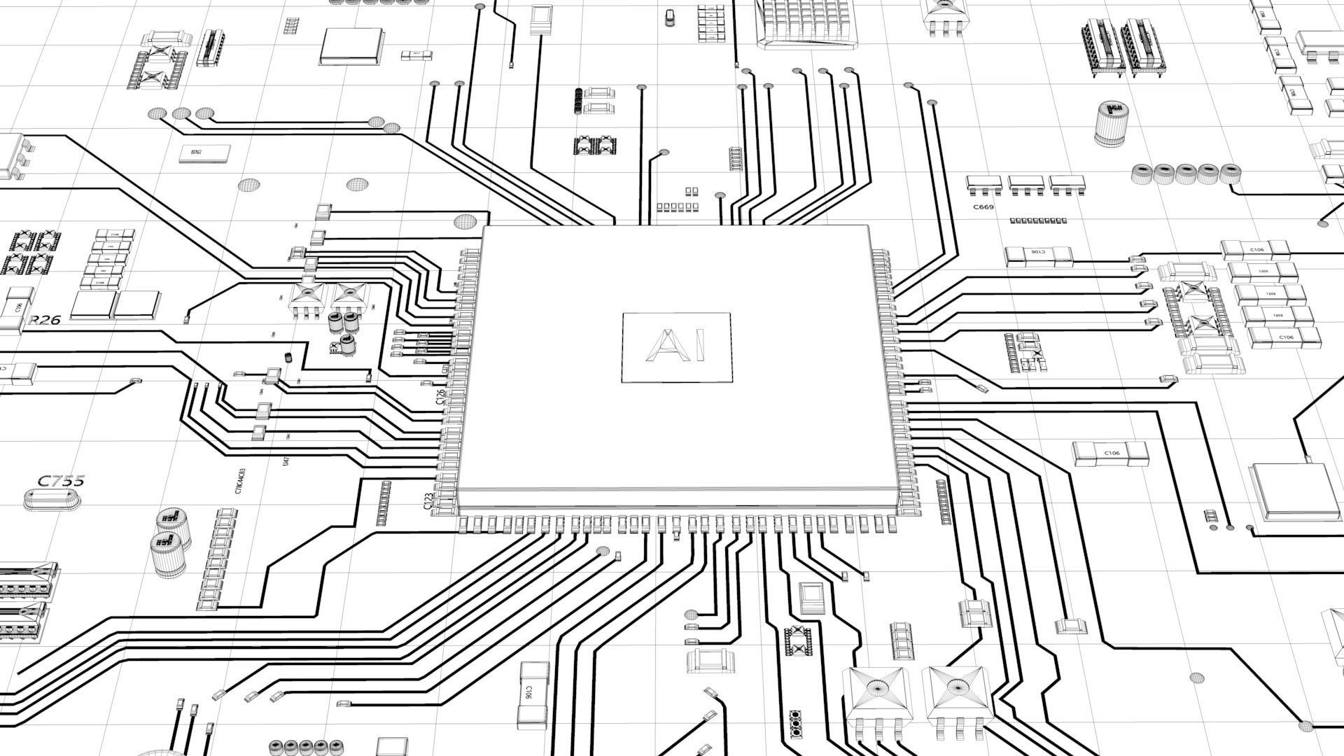 circuit board 3D model | CGTrader