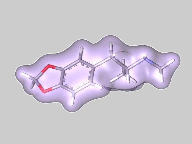 Ecstasy MDMA molecule 3D model | CGTrader