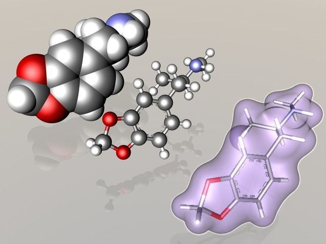 Ecstasy MDMA molecule 3D model | CGTrader