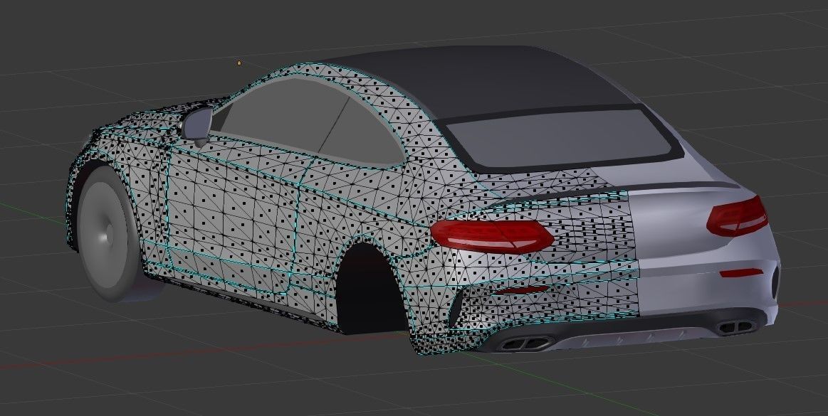 3D model 2017 Mercedes-Benz C-Class C43 AMG W205 VR / AR / low-poly ...