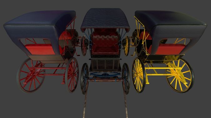 3D model Carriage - Low Poly VR / AR / low-poly | CGTrader