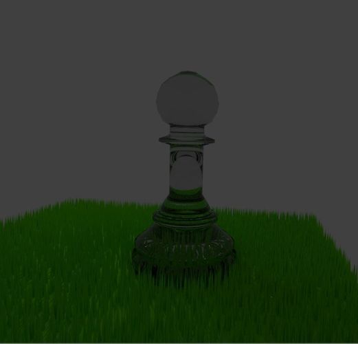 Chess pawn Glass 3D model | CGTrader