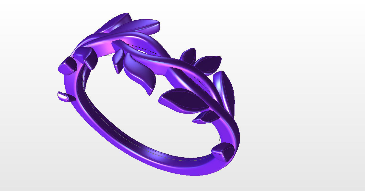 ring leaf 003 cadfile 3D model 3D printable | CGTrader