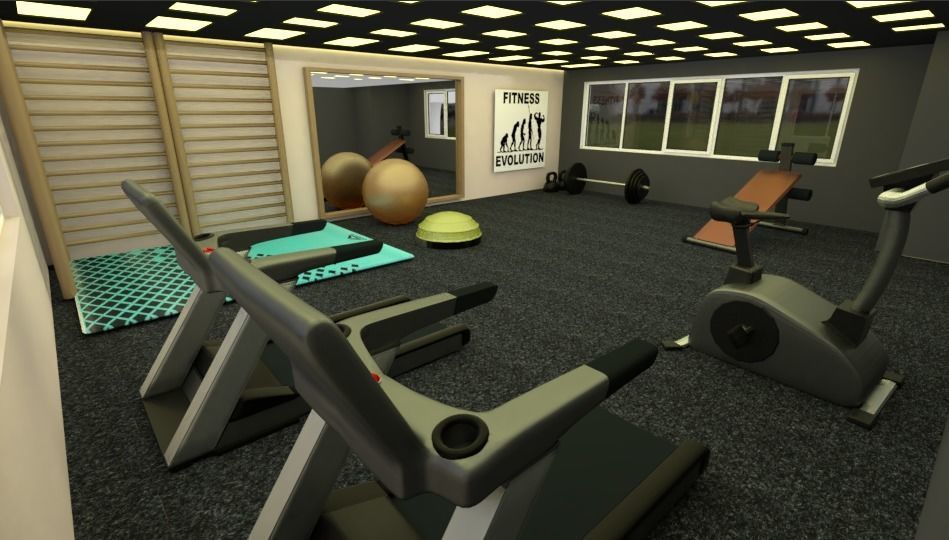 3D gym equipment free 3D model | CGTrader