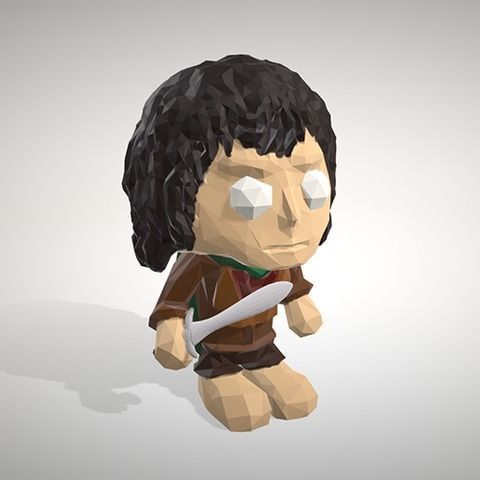 Frodo Baggins - LowpolyPOP Figurine free 3D model 3D printable | CGTrader