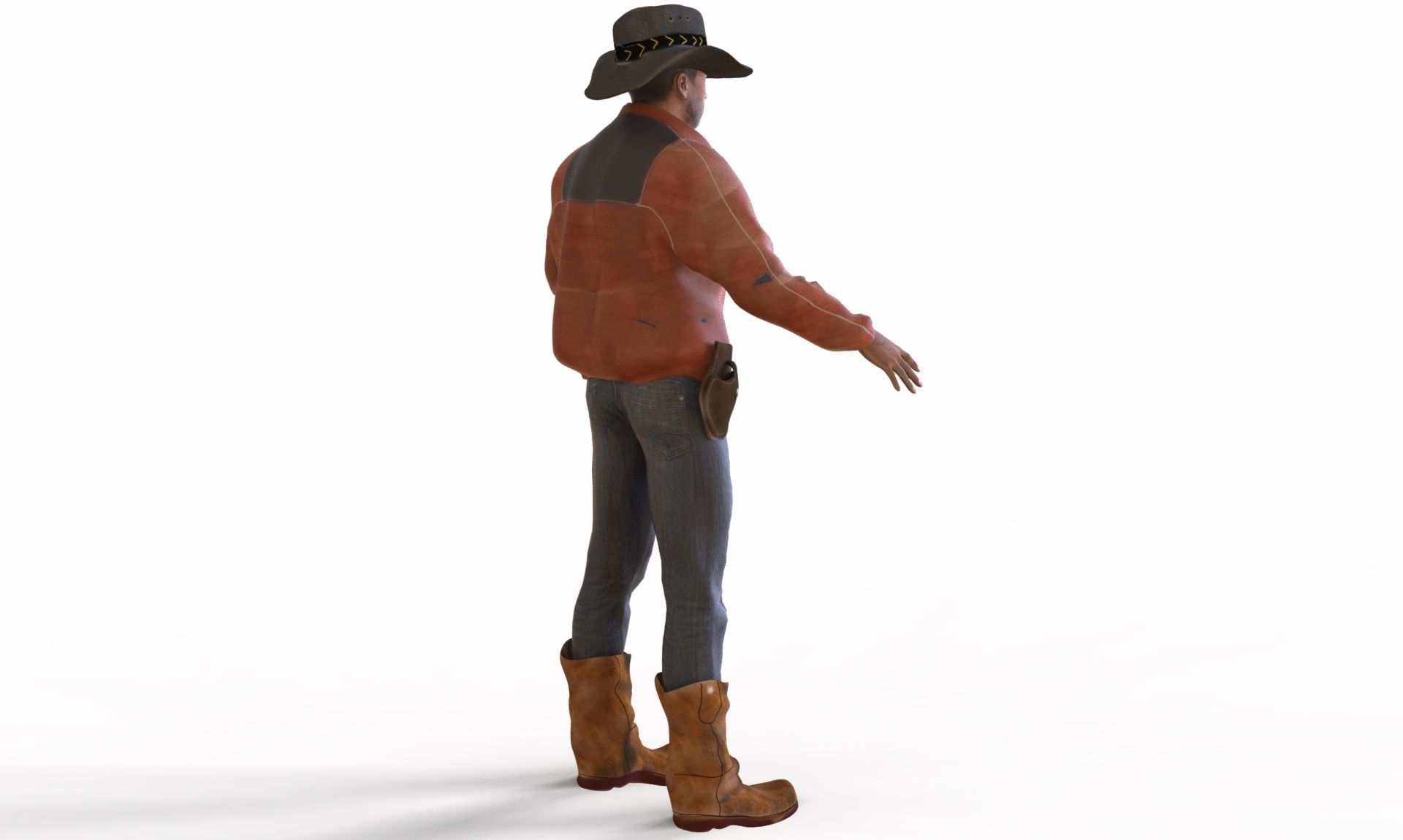 3D model Realistic Cowboy VR / AR / low-poly rigged animated | CGTrader