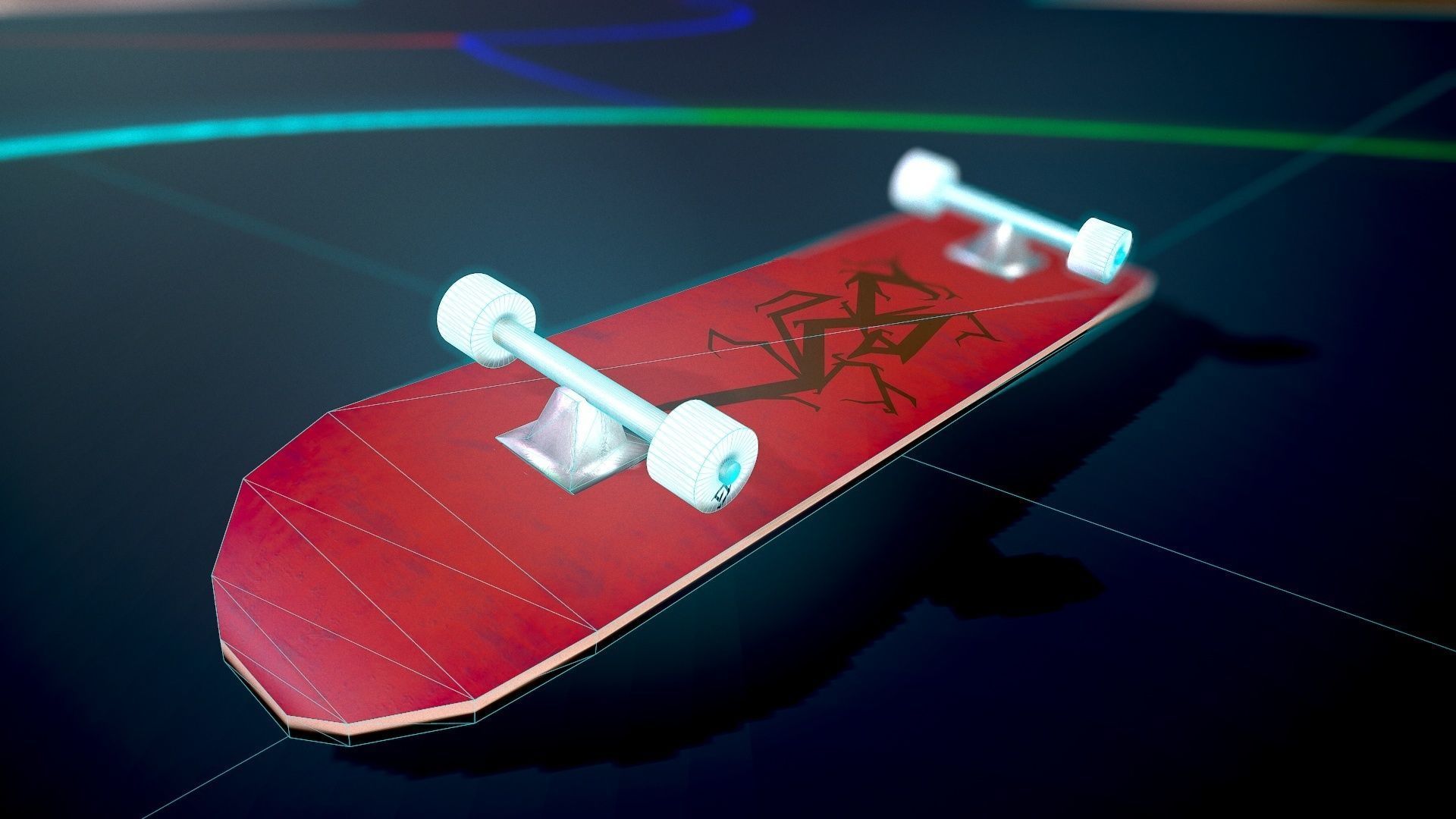 Lowpoly Skateboard with details free VR / AR / low-poly 3D model | CGTrader