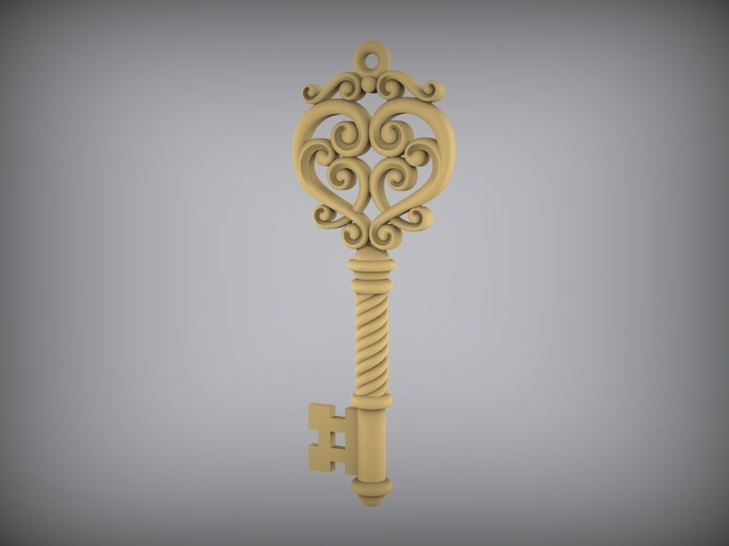 Pendant Key 2 STL 3D Model 3D printable STL 3DM | CGTrader.com