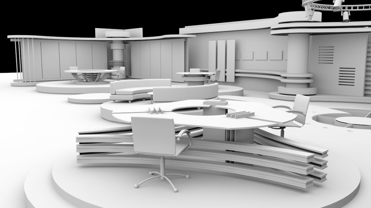 TV studio sets 3D model | CGTrader