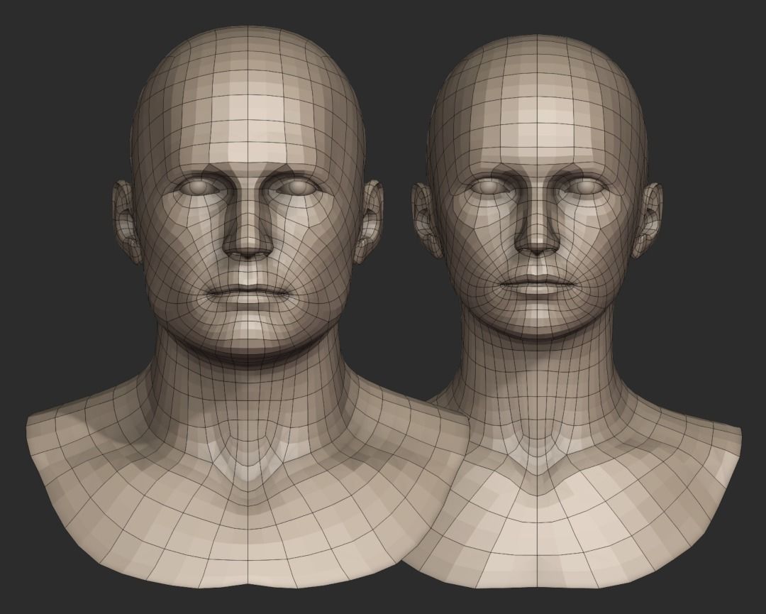 Base Head Meshes for Blender free 3D model | CGTrader