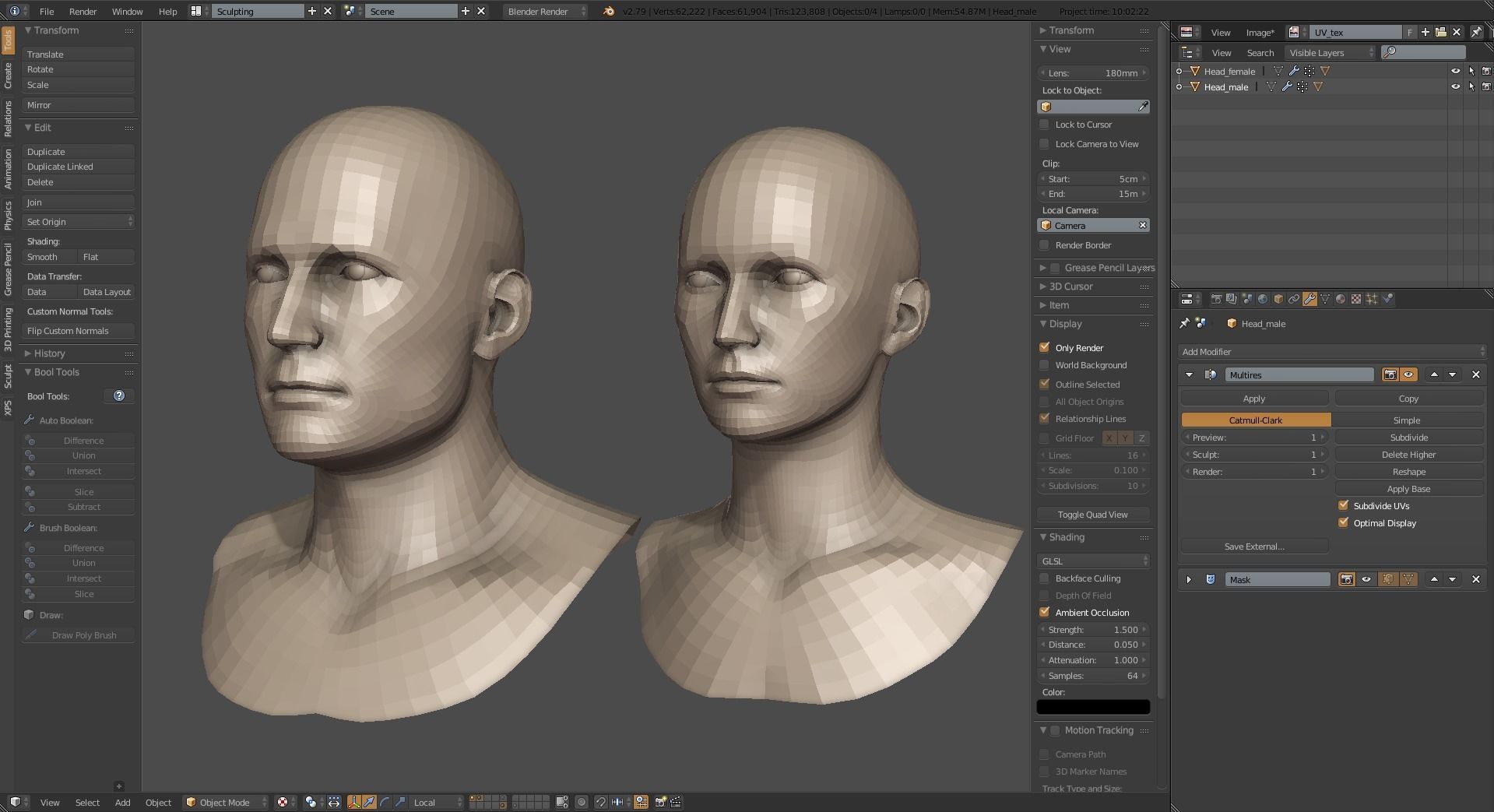 Base Head Meshes for Blender free 3D model | CGTrader