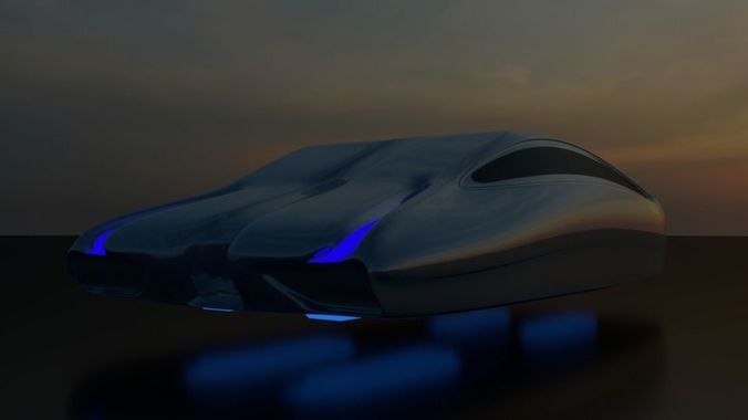 Sci-Fi Hover Car free 3D model | CGTrader