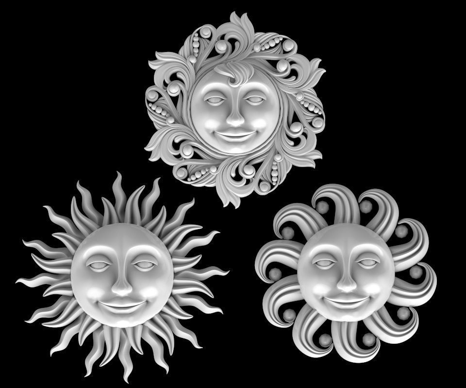 sun sun three suns 3D model | CGTrader