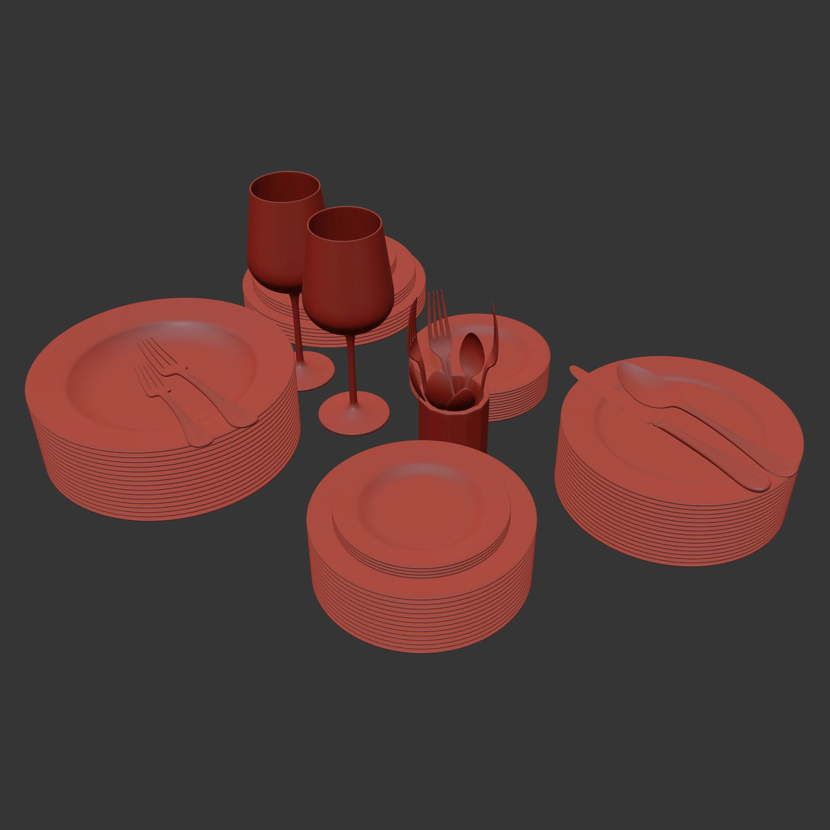 Plates Set 2 3D model | CGTrader