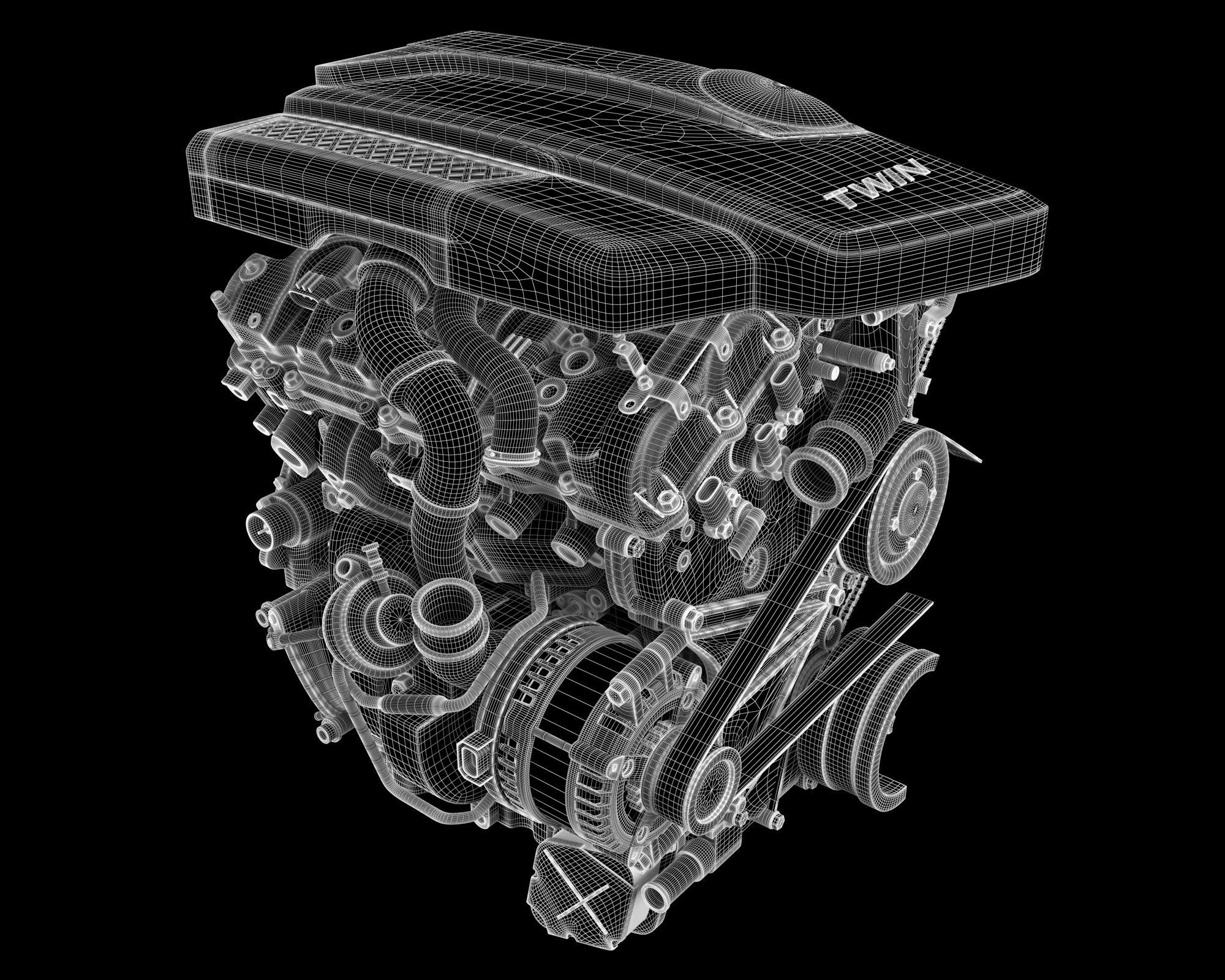 Animation Sectioned V6 Engine Ignition 3D model animated rigged | CGTrader