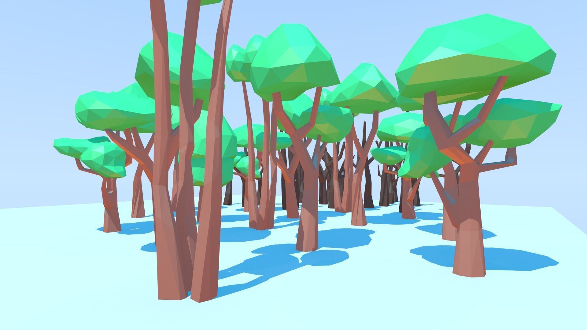 arvores Low Poly free 3D model | CGTrader