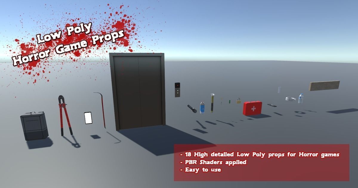 3D model Low Poly Horror Game Props VR / AR / low-poly | CGTrader