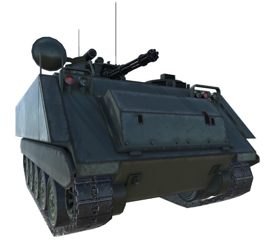 3D model Low Poly M163 VADS VR / AR / low-poly rigged | CGTrader