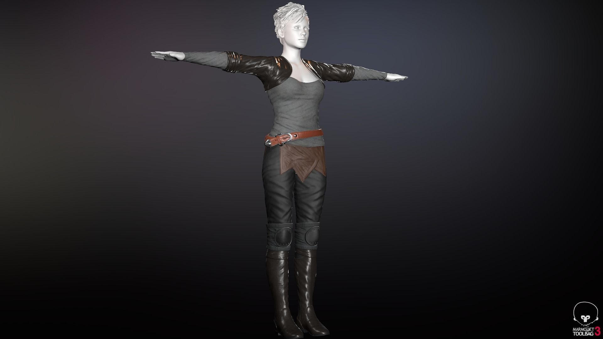 3D model Female Survivor Outfit VR / AR / low-poly | CGTrader