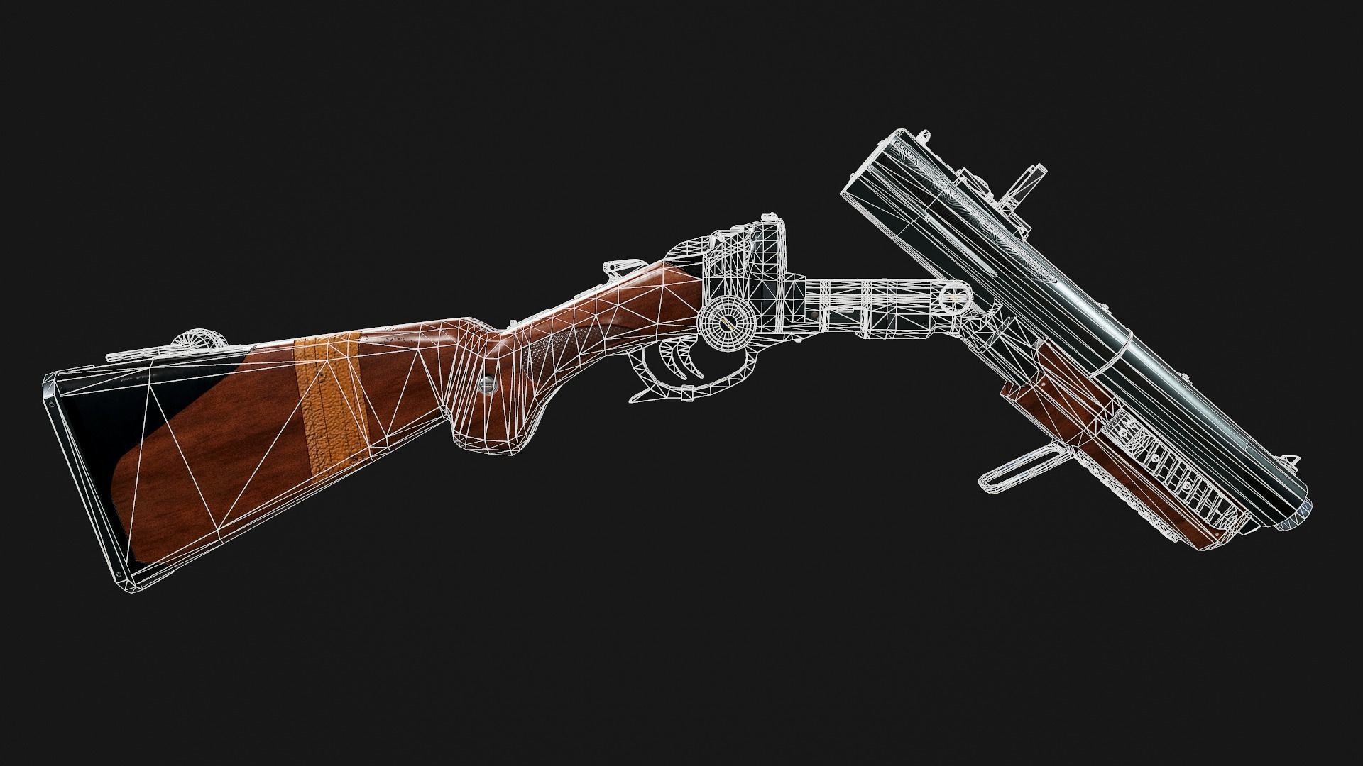 3D model Double Barreled Shotgun VR / AR / low-poly | CGTrader
