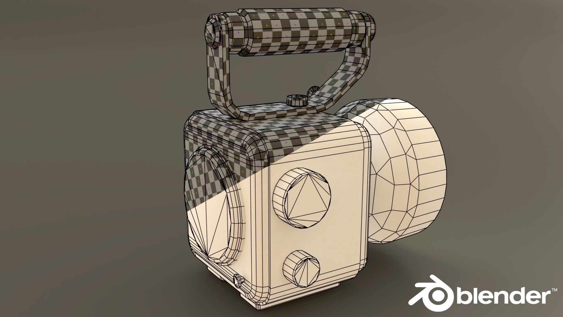 3D model Retro Handheld Flashlight VR / AR / low-poly animated | CGTrader