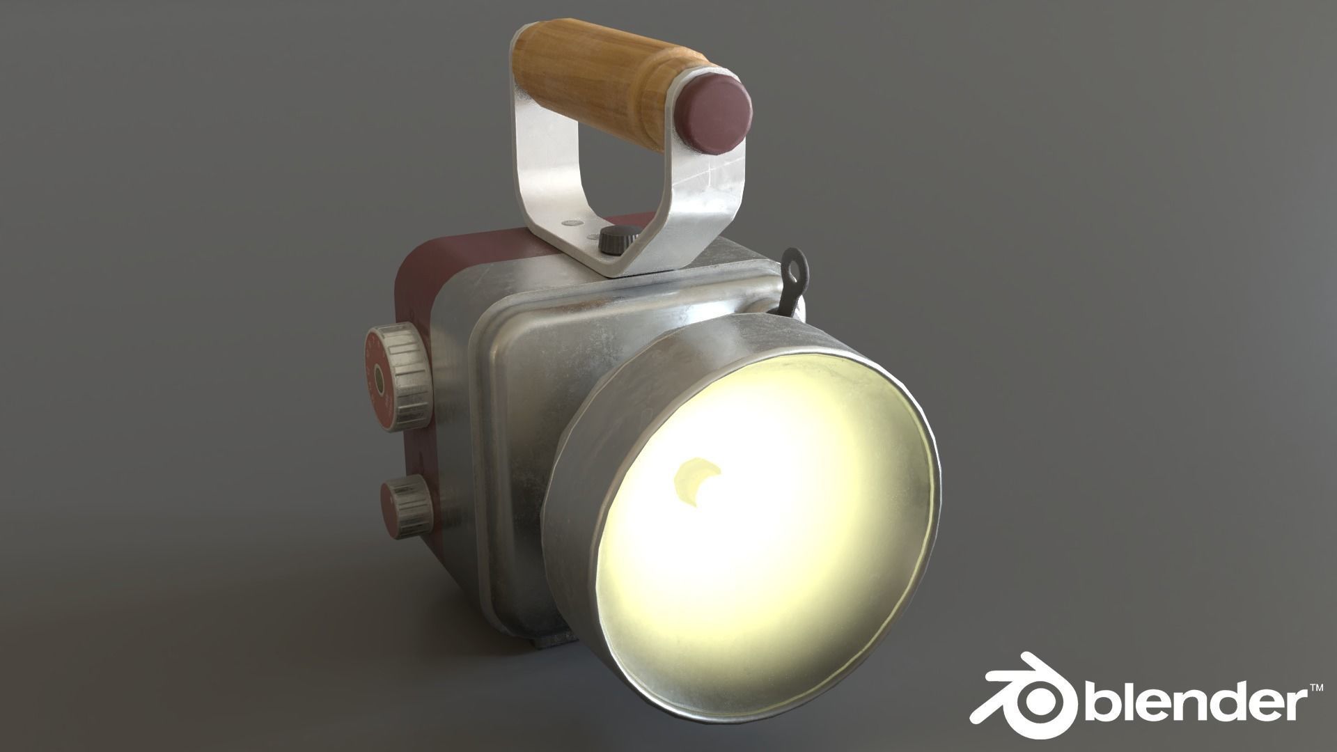 3D model Retro Handheld Flashlight VR / AR / low-poly animated | CGTrader