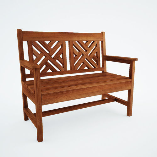 3D model Woven Back Bench VR / AR / low-poly | CGTrader